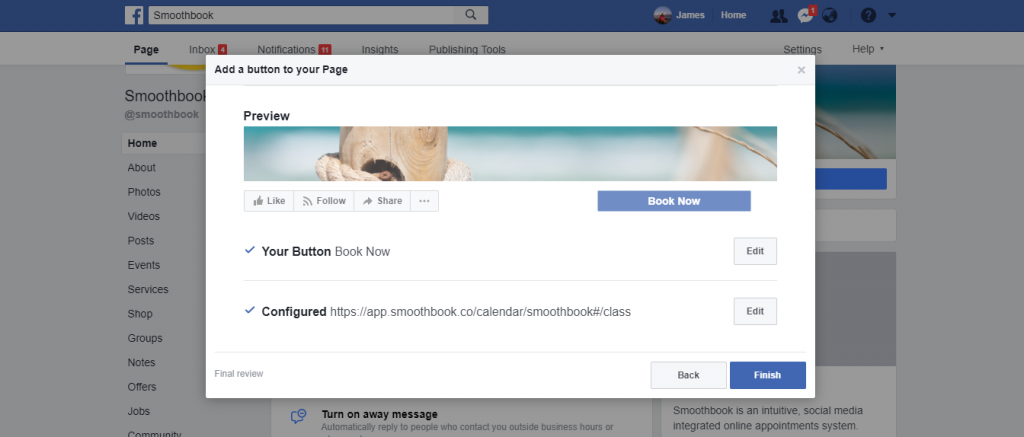 Add a ‘book now’ button to your Facebook page – Smoothbook help